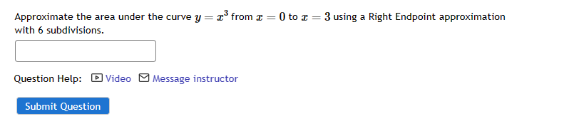 Solved Approximate the area under the curve y=x3 from x=0 to | Chegg.com
