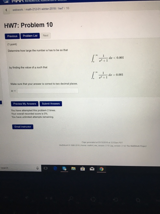 Solved webwork/math-212-01-winter-2018/ hw7 /10 HW7: Problem | Chegg.com Solved webwork/math-212-01-winter-2018/ hw7 /10 HW7: Problem | Chegg.com
