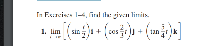 Solved In Exercises 1-4, find the given limits. 1. lim (xin | Chegg.com