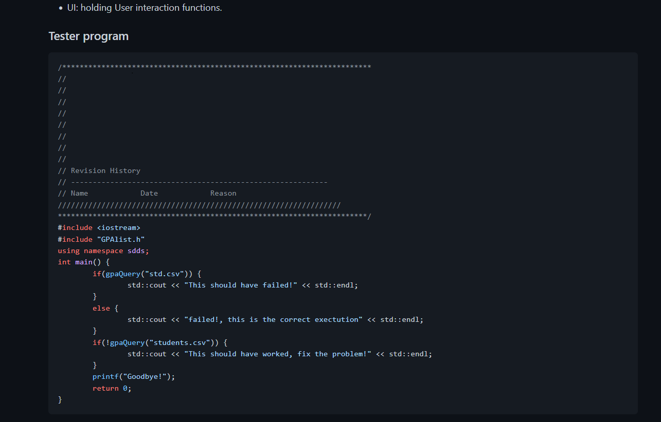 Solved - A header file containing a structure for the GPA | Chegg.com