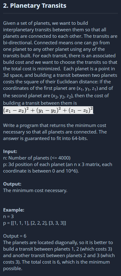 Solved 2. Planetary Transits Given a set of planets, we want | Chegg.com