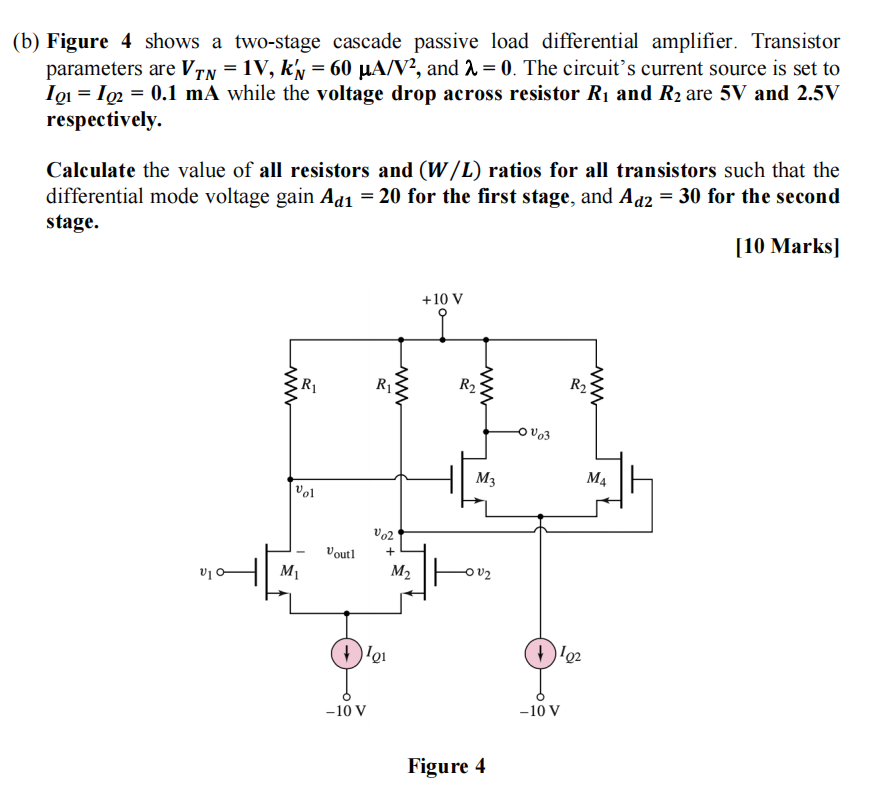 Solved (b) Figure 4 shows a two-stage cascade passive load | Chegg.com