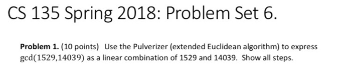 Solved CS 135 Spring 2018: Problem Set 6. Problem 1. (10 | Chegg.com