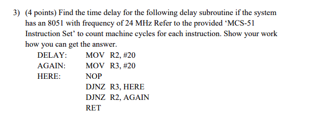 Solved 3) (4 points) Find the time delay for the following | Chegg.com