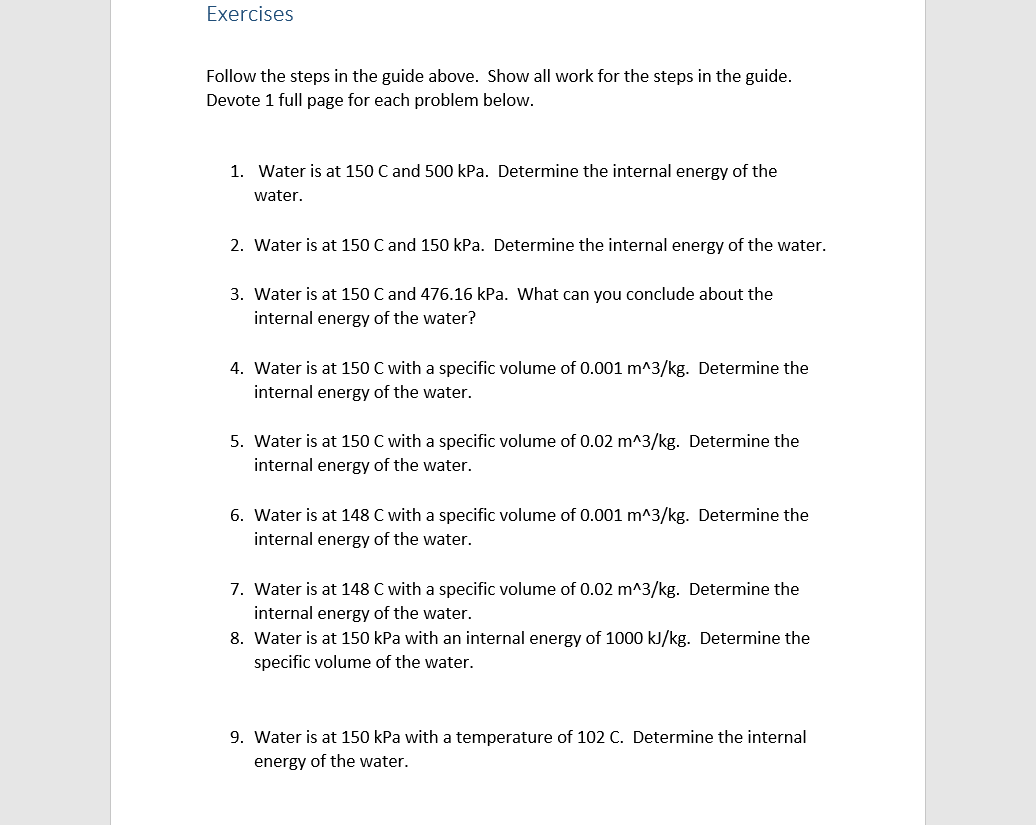 Solved Exercises Follow the steps in the guide above. Show | Chegg.com