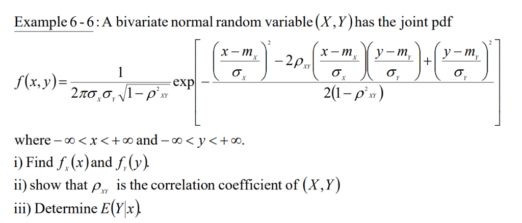 Solved Example 6-6: A bivariate normal random variable | Chegg.com