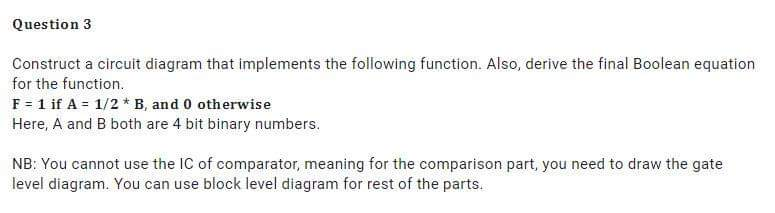 Solved Question 3 Construct a circuit diagram that | Chegg.com
