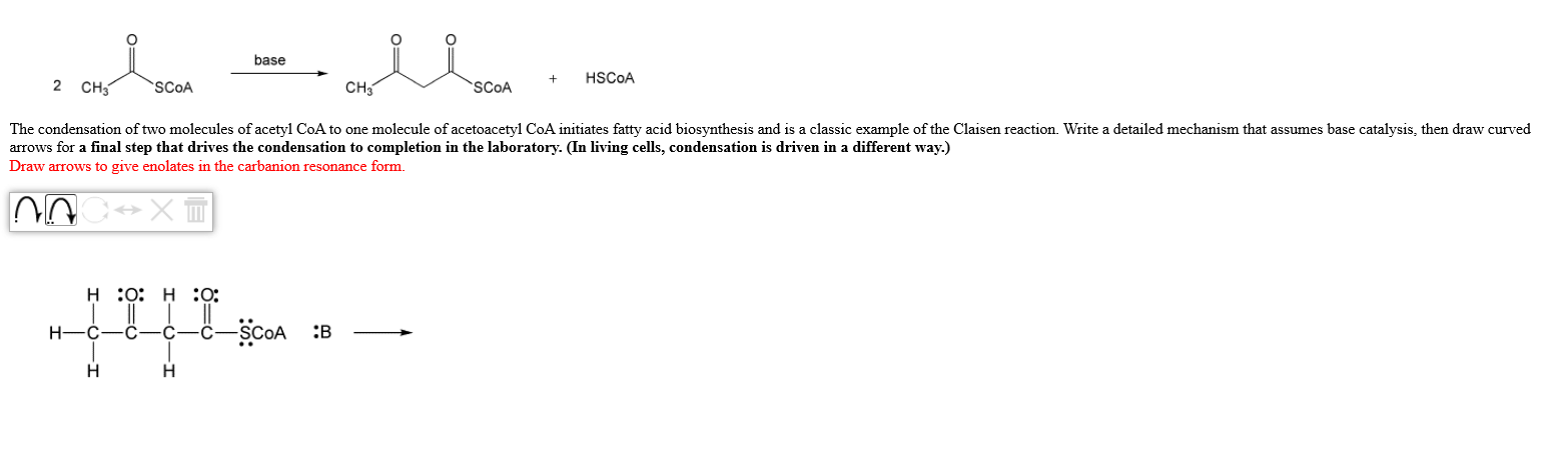 Solved base HSCOA 2 CH3 SCOA сна SCOA The condensation of | Chegg.com