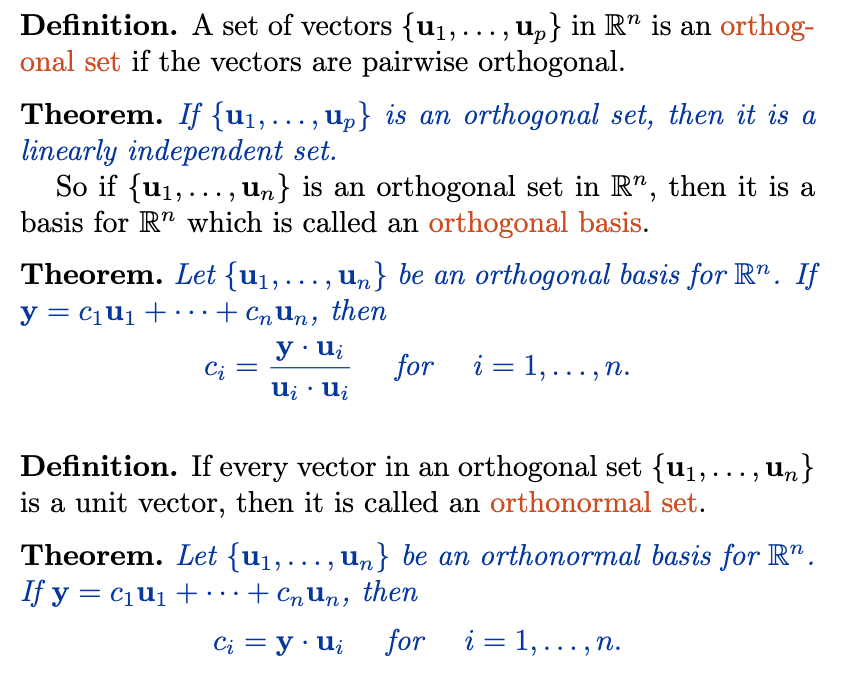 Solved Theorem. [Orthogonal Decomposition] Let W be a | Chegg.com