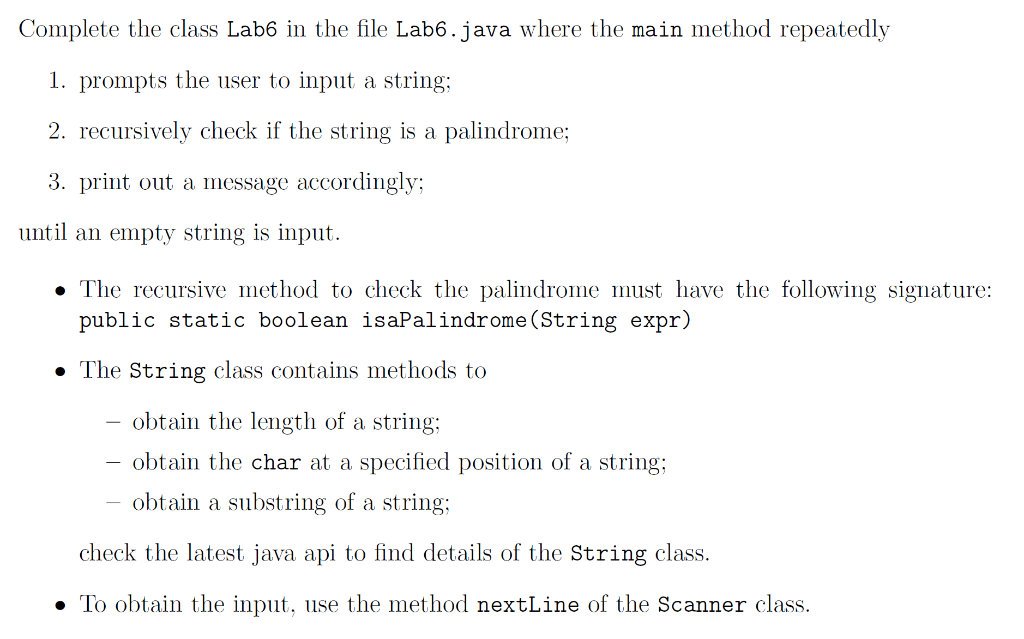 Solved Lab6 Complete The Recursive Method