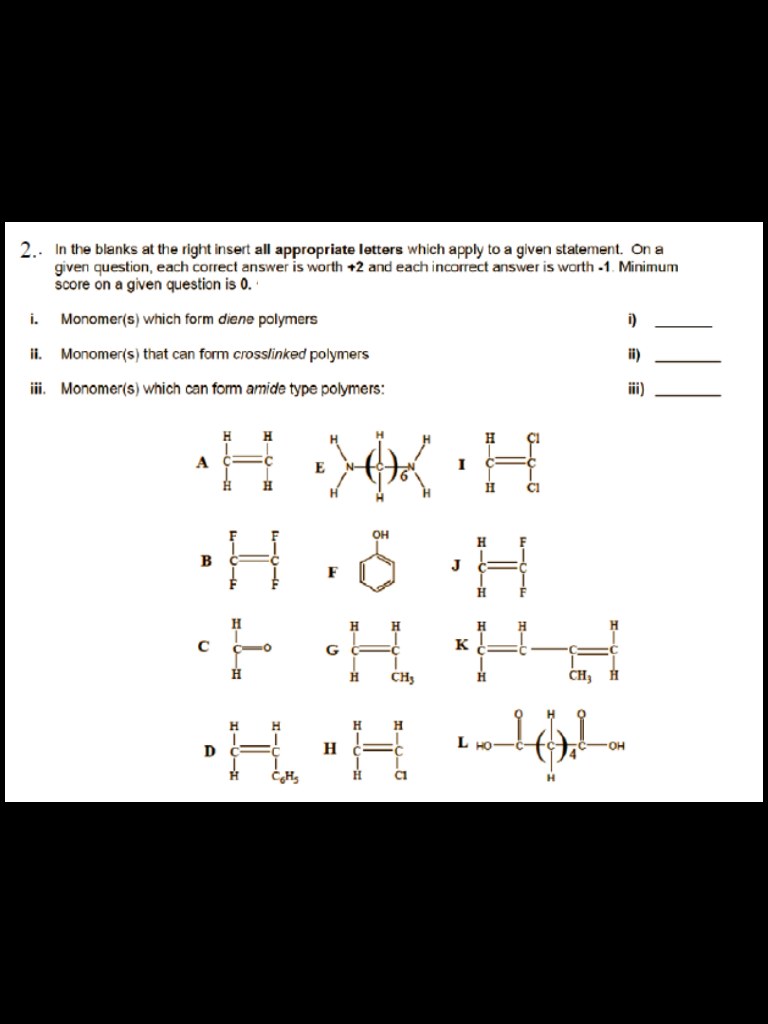 Solved 2.. In the blanks at the right insert all appropriate | Chegg.com