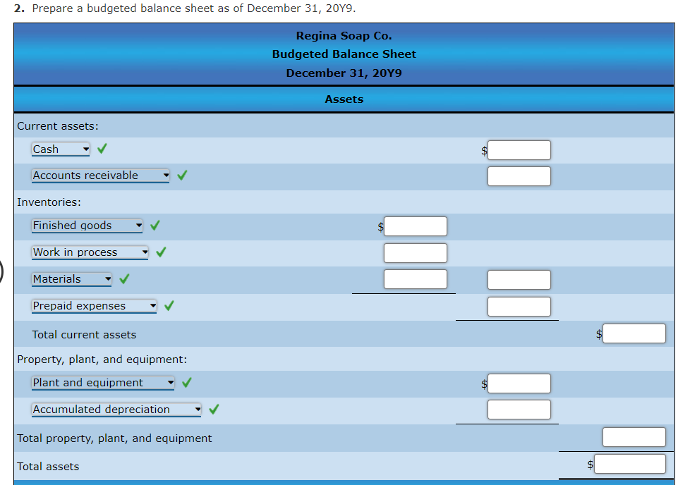 Solved Budgeted Income Statement and Balance Sheet As a | Chegg.com