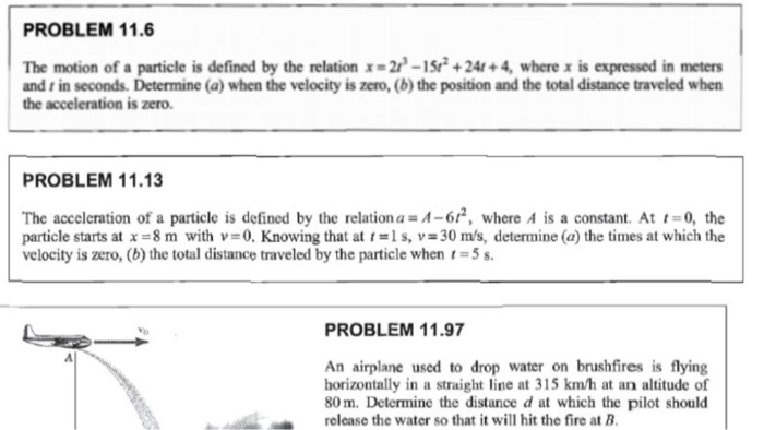 Solved PROBLEM 11.6 The motion of a particle is defined by | Chegg.com