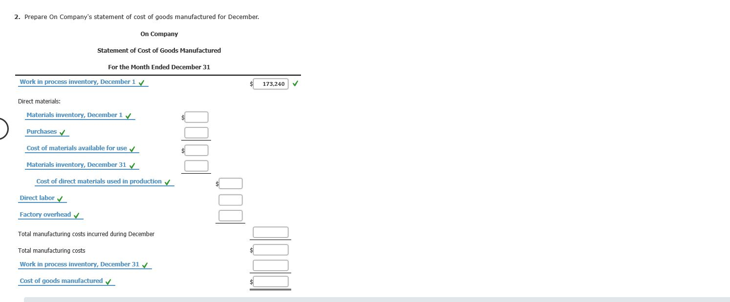 Solved 1. Determine the amounts of the missing items, | Chegg.com