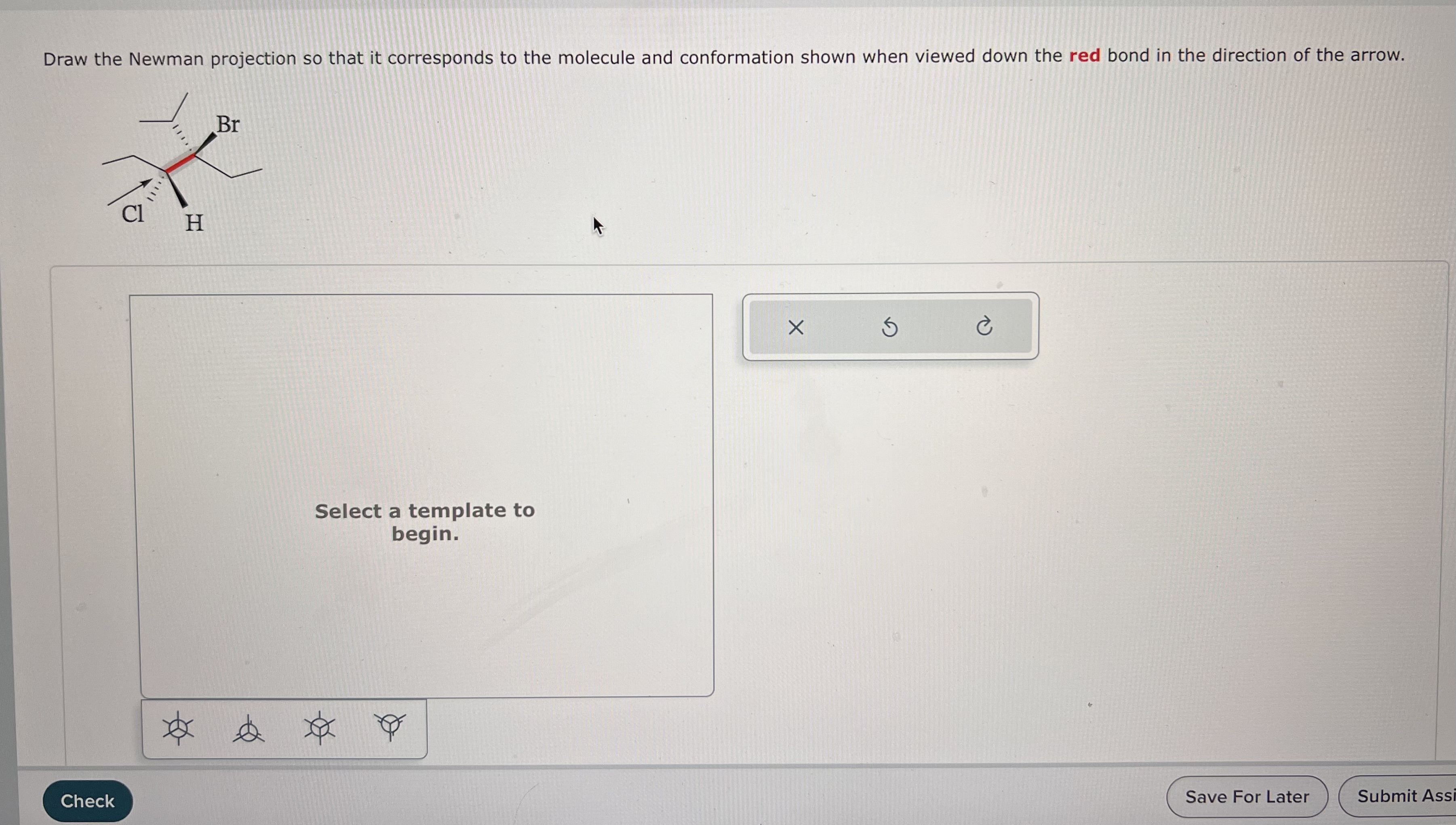 Solved Draw the Newman projection so that it corresponds to | Chegg.com