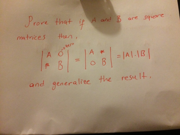 Solved Prove That If A And B Are Square Matrices Then A O