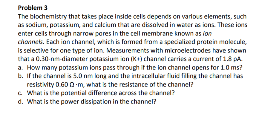 Solved Problem 3 The biochemistry that takes place inside | Chegg.com