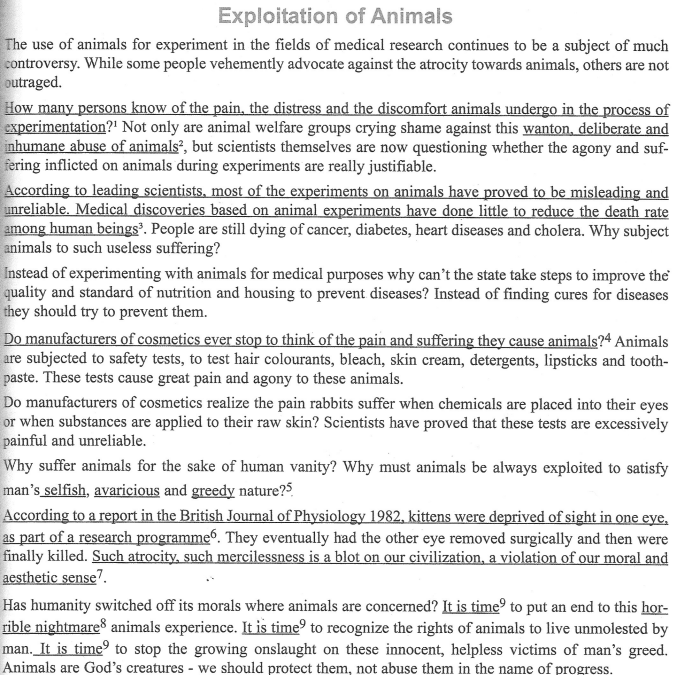 Solved Exploitation of Animals The use of animals for | Chegg.com