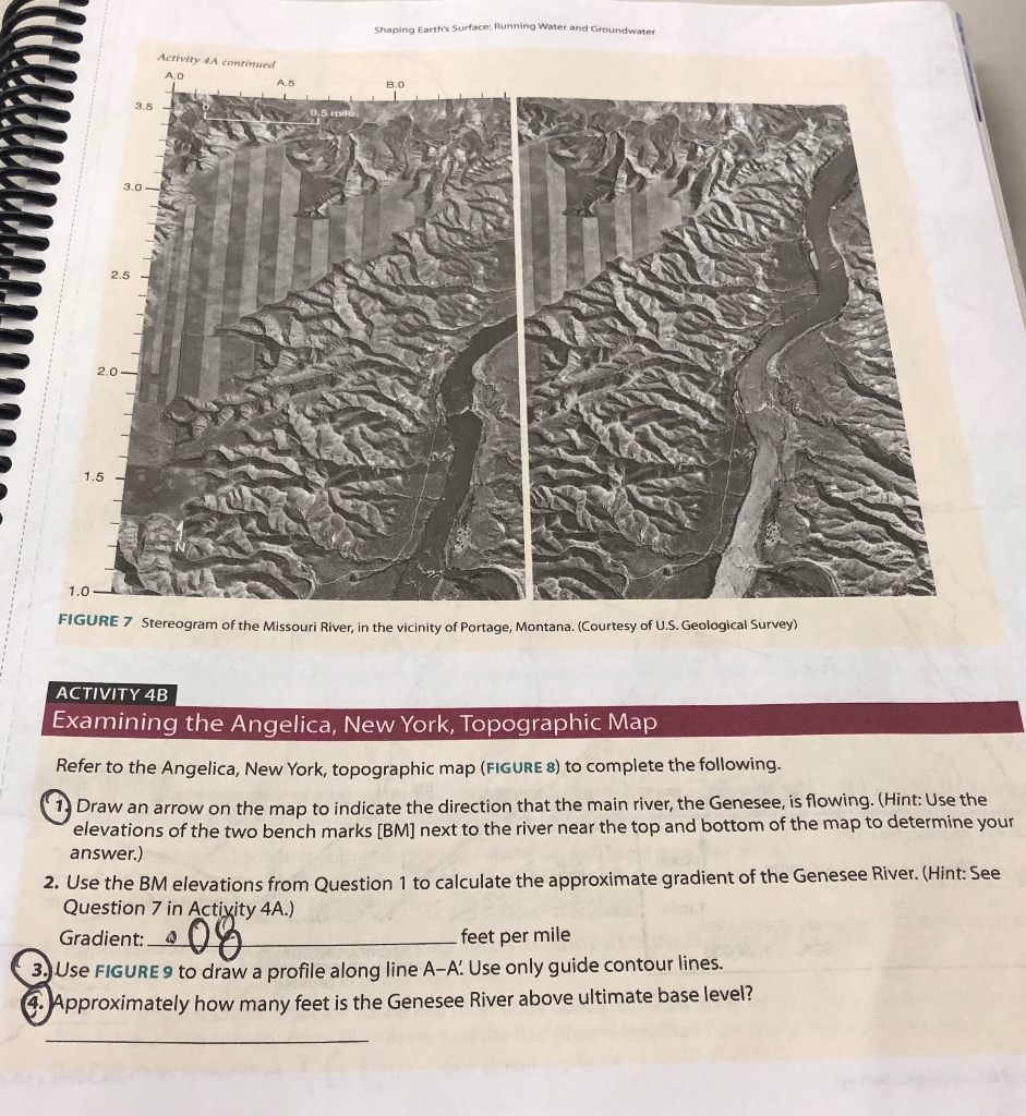 Shaping Earth's Surface: Running Water and | Chegg.com