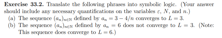 Solved Exercise 33.2. Translate the following phrases into | Chegg.com