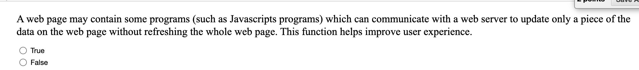 Solved A web page may contain some programs (such as | Chegg.com