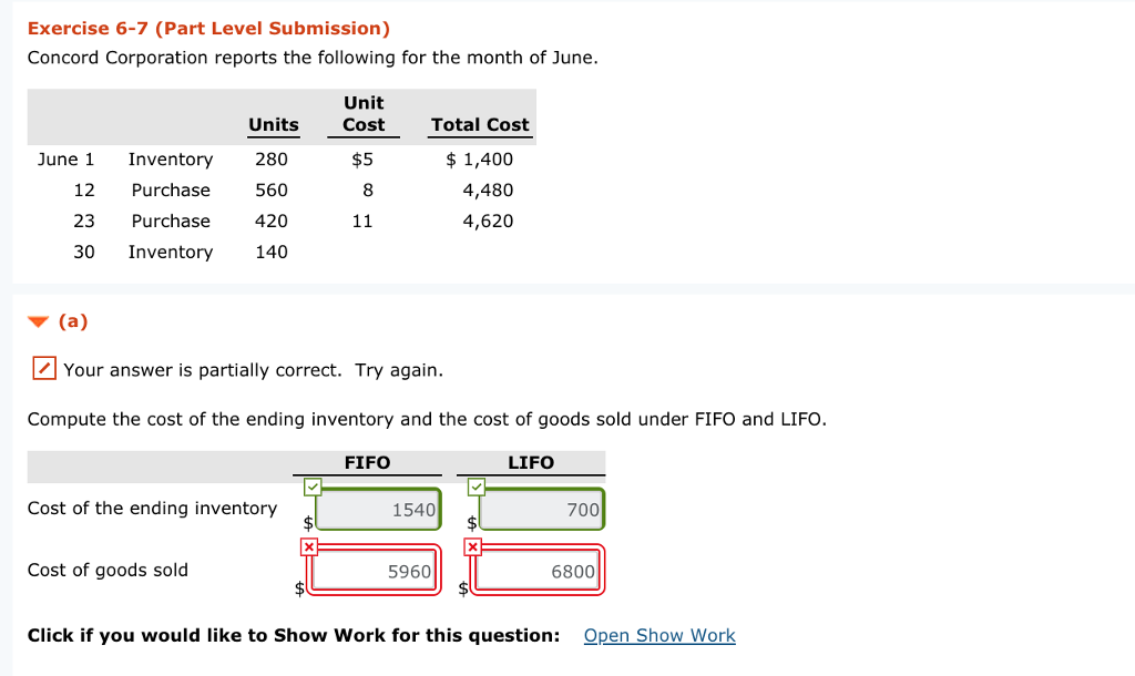 Solved Problem 6-2A (Part Level Submission) Sheffield | Chegg.com