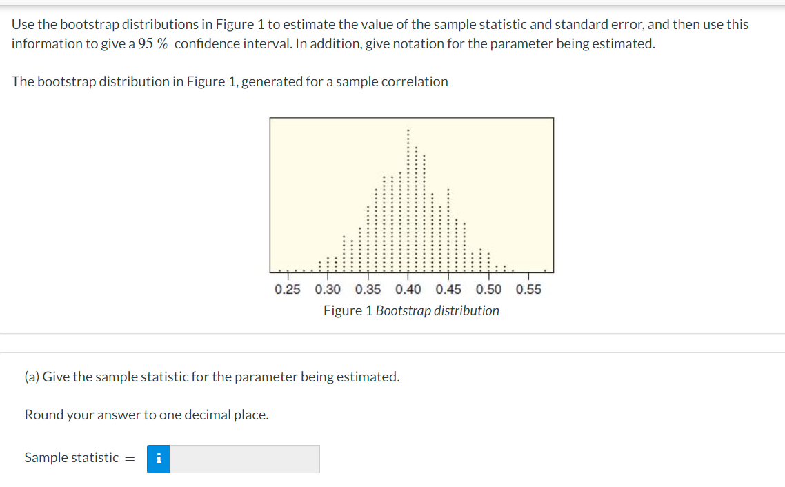 Solved Use the bootstrap distributions in Figure 1 to | Chegg.com
