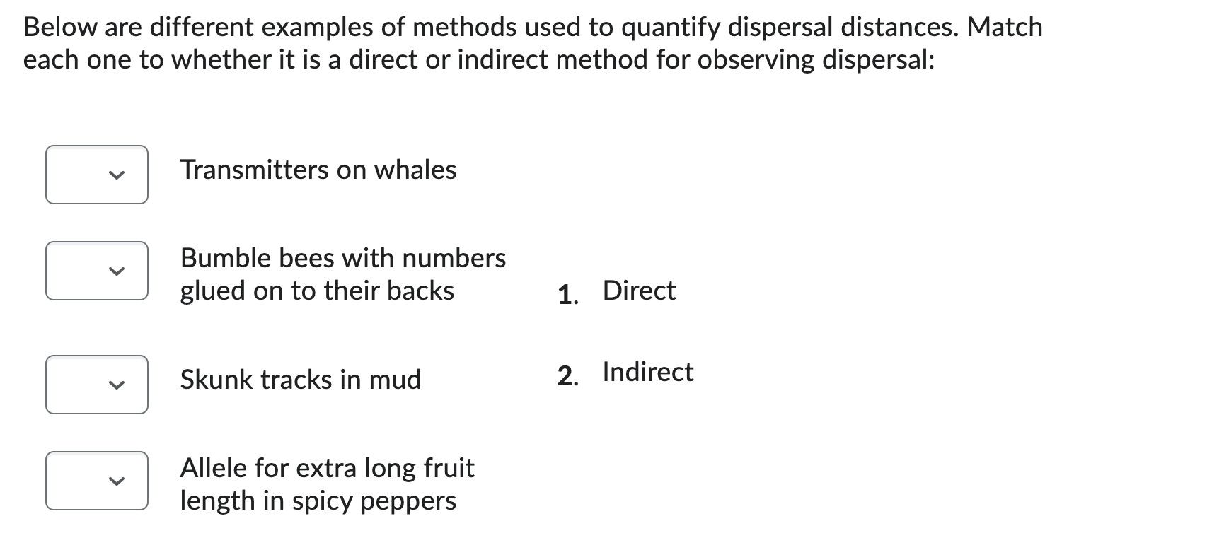 Solved Tracking dispersal by following genetic variants | Chegg.com