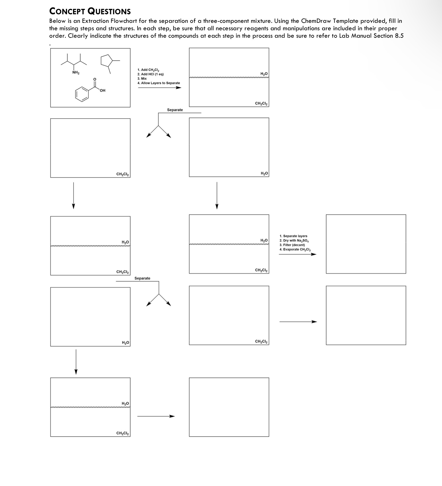 Solved Concept QuestionsBelow is an Extraction Flowchart for | Chegg.com