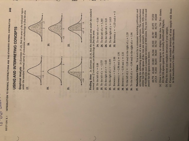 Solved ECTION 5.1 INTRODCTION TO NOHMAL DISTRIBUTIONS AND | Chegg.com