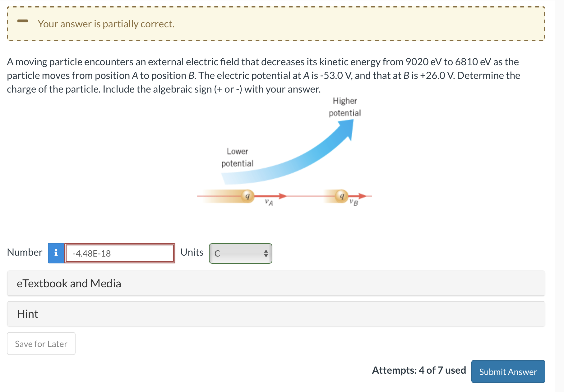 A moving particle encounters an external electric | Chegg.com