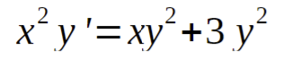 Solved x2y′=xy2+3y2 | Chegg.com