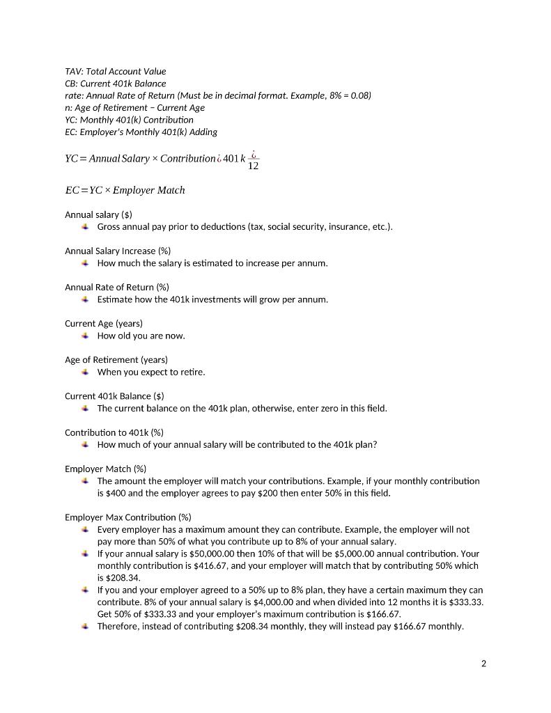 Solved Exam: Section 401(k) Calculator Name: Course Code: | Chegg.com