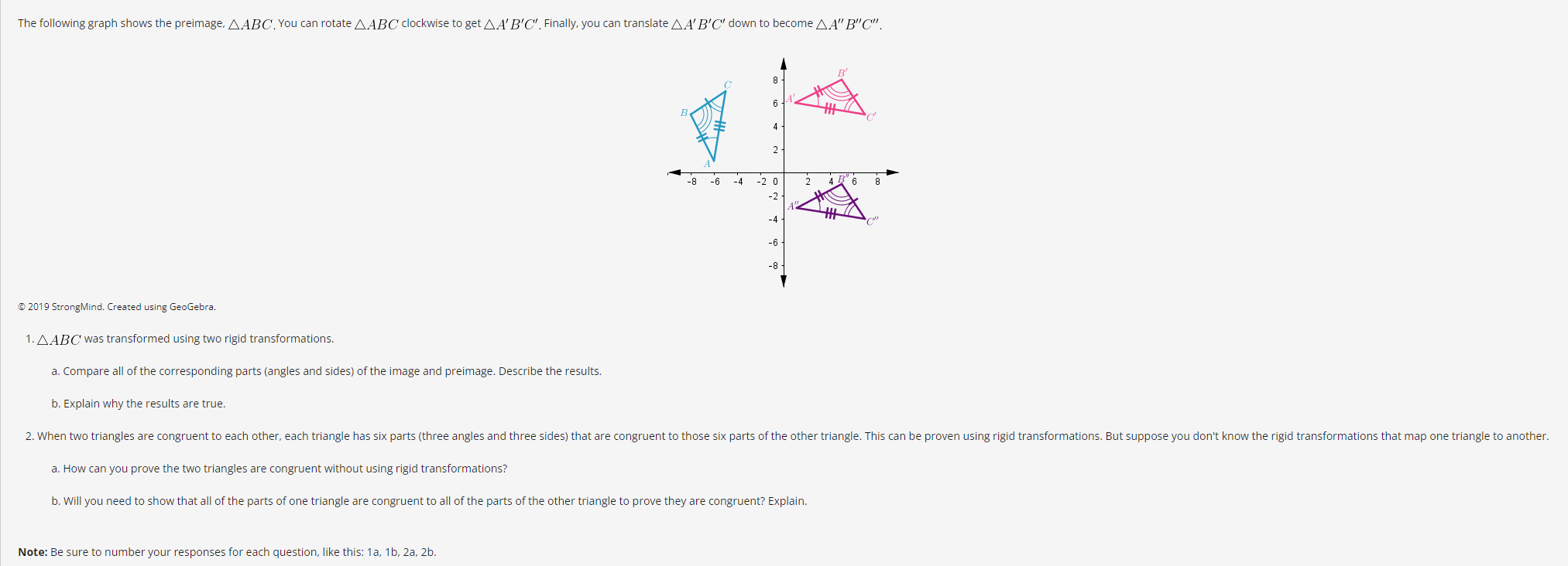 The following graph shows the preimage, AABC. You can | Chegg.com