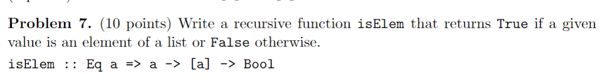 Problem 7. (10 points) Write a recursive function | Chegg.com
