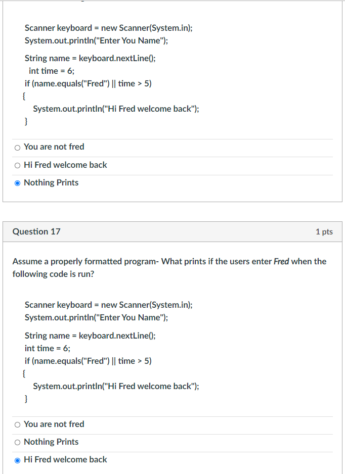 Solved Assume a properly formatted program-What prints when | Chegg.com