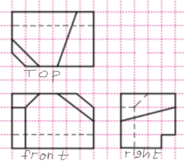 Solved Draw an isometric based on the Front, Right, and Top | Chegg.com