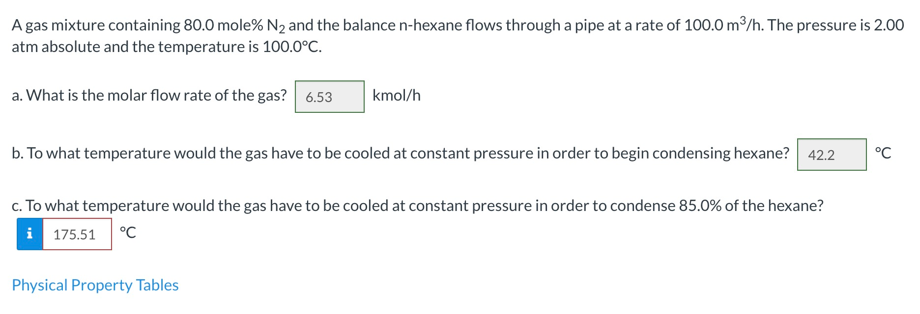 Solved A gas mixture containing 80.0 mole% N2 and the | Chegg.com