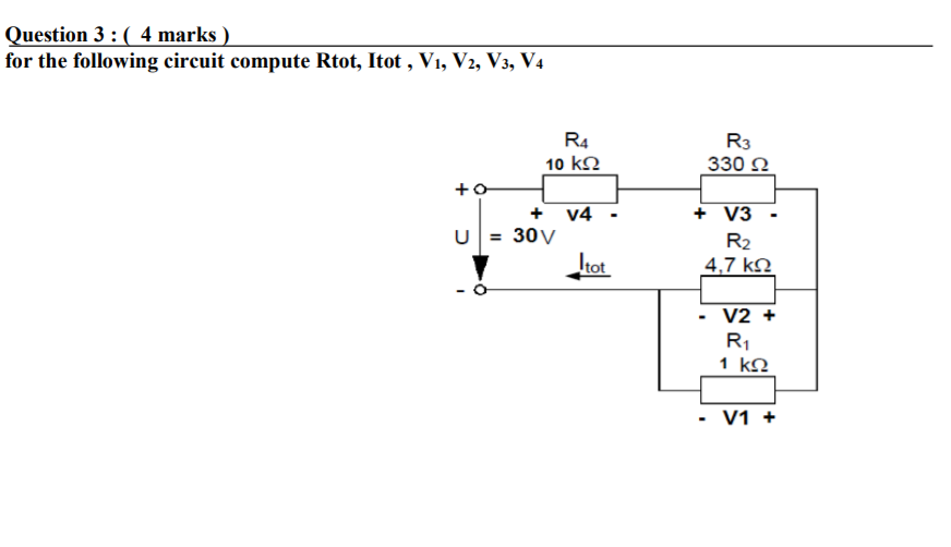 Solved Question 3 :( 4 marks) for the following circuit | Chegg.com