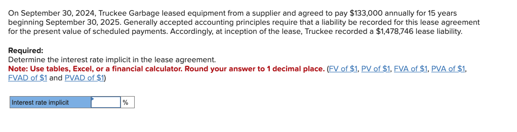 Solved On September 30, 2024, Truckee Garbage leased | Chegg.com Solved On September 30, 2024, Truckee Garbage leased | Chegg.com