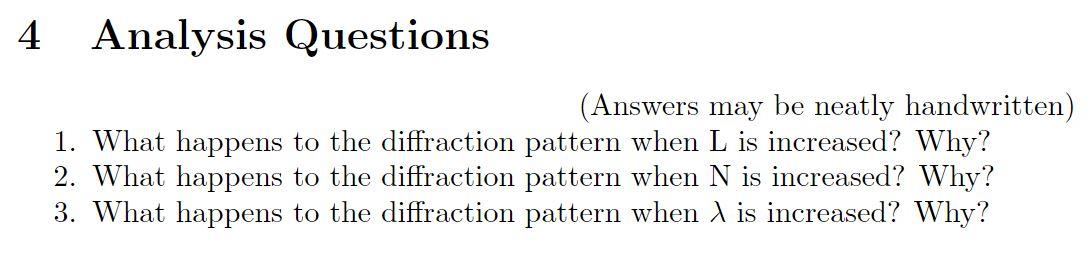 Solved 4 Analysis Questions (Answers may be neatly | Chegg.com