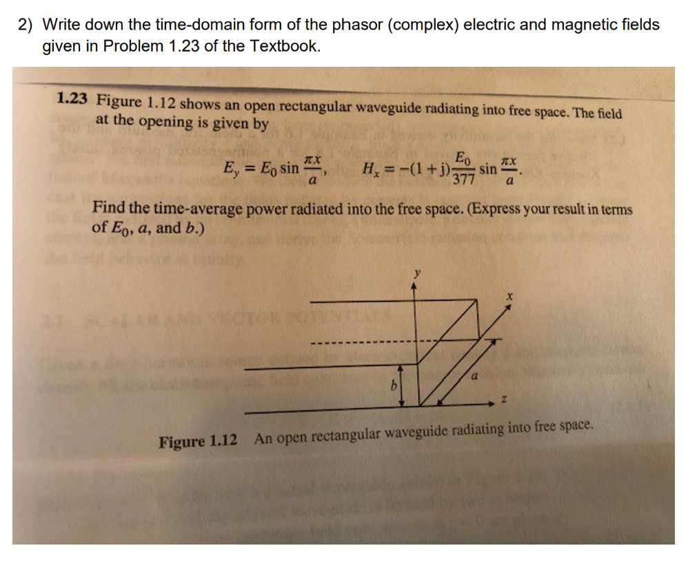 Solved 2) Write down the time-domain form of the phasor | Chegg.com