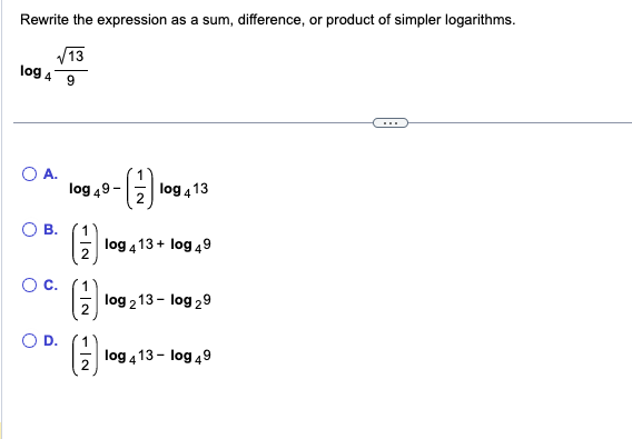 Solved Rewrite the expression as a sum, difference, or | Chegg.com
