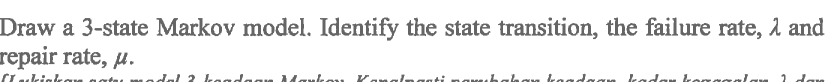 Solved Draw a 3-state Markov model. Identify the state | Chegg.com