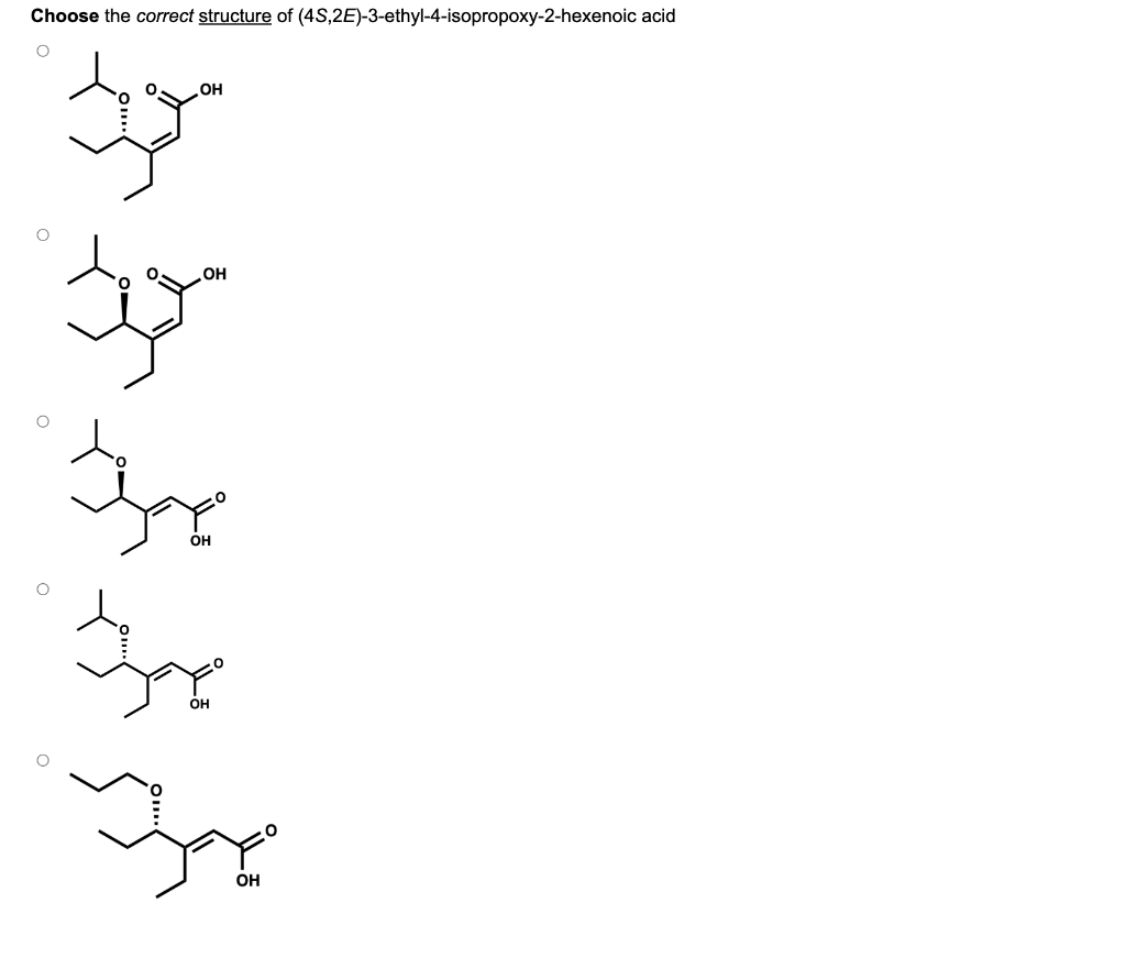 Solved Choose the correct structure of | Chegg.com
