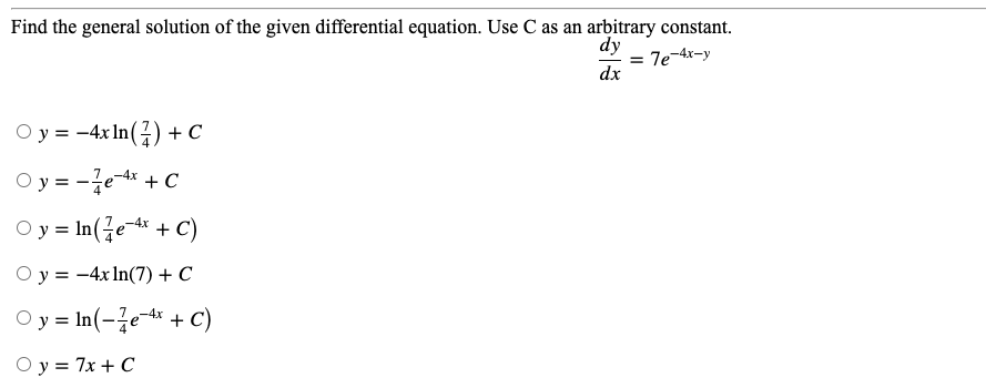 Solved Find the general solution of the given differential | Chegg.com