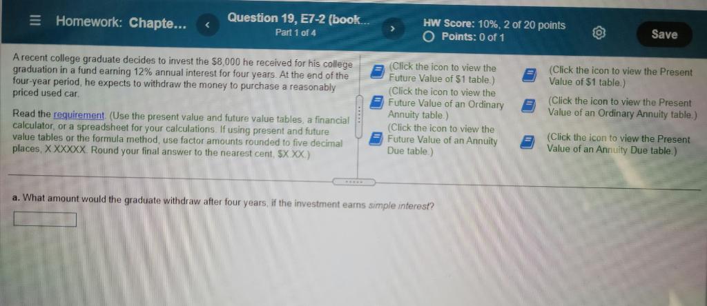 Solved = Homework: Chapte... Question 19, E7-2 (book. Part 1 | Chegg.com Solved = Homework: Chapte... Question 19, E7-2 (book. Part 1 | Chegg.com