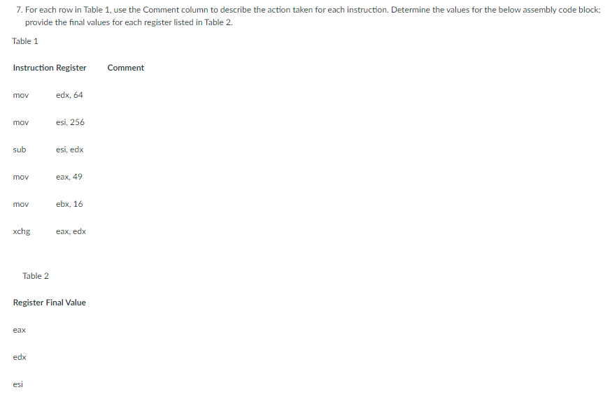 I need help with this question.For each row in Table | Chegg.com