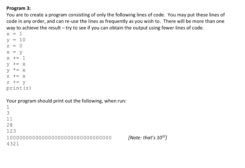 Solved Program 3: You are to create a program consisting of | Chegg.com