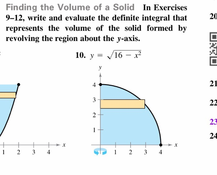 Solved Finding the Volume of a Solid In Exercises 9-12, | Chegg.com